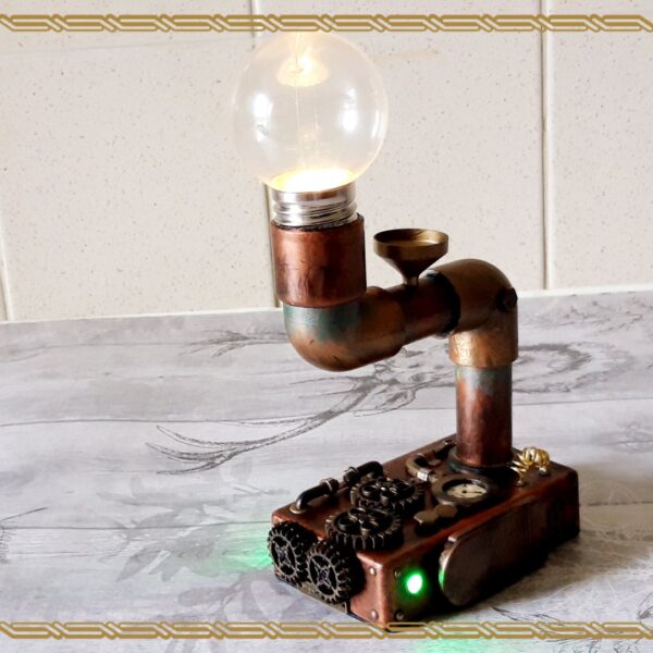 Steampunk Desk Lamp 0153T0001 • Yorkshire Phoenix Arts